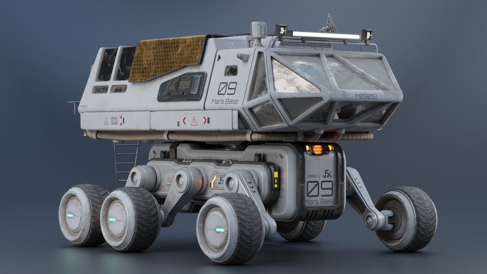 Pbr-Mars Rovers Series - Exploration Vehicles 3D model rigged | CGTrader