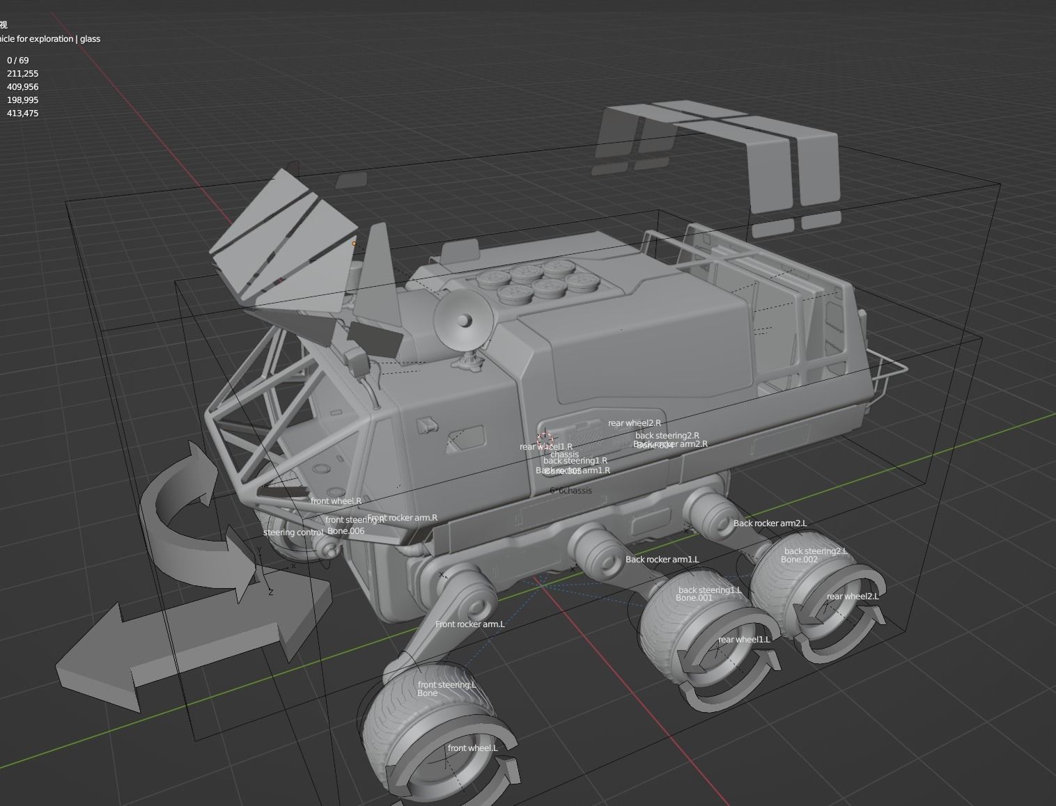 Pbr-Mars Rovers Series - Unmanned Exploration Vehicles 3D model rigged ...