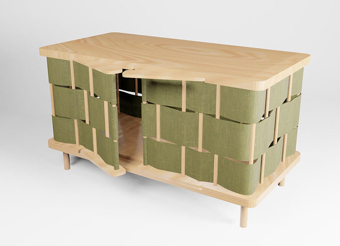 Wicker table 3D model | CGTrader