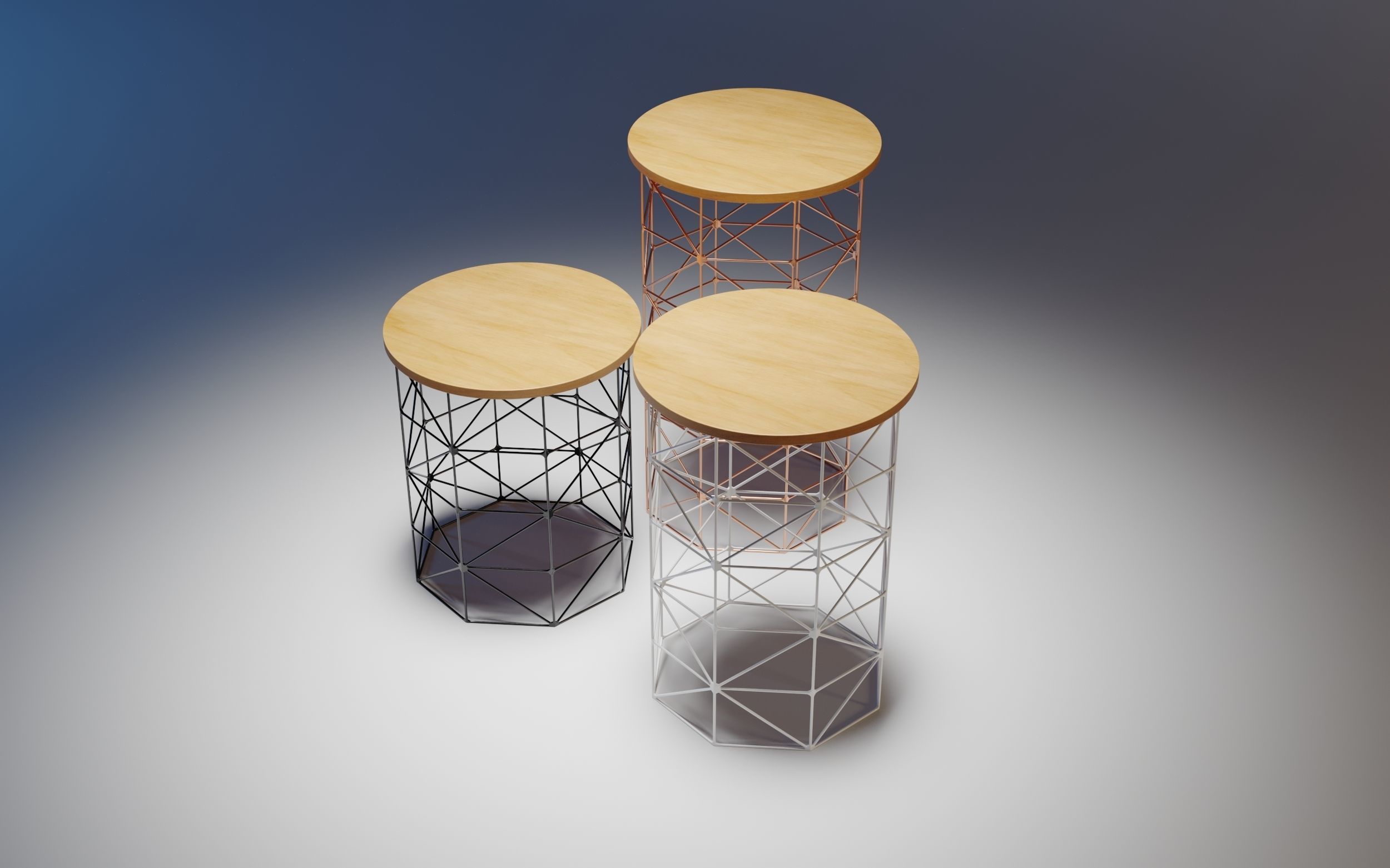 Rete Side Tables 3D model | CGTrader