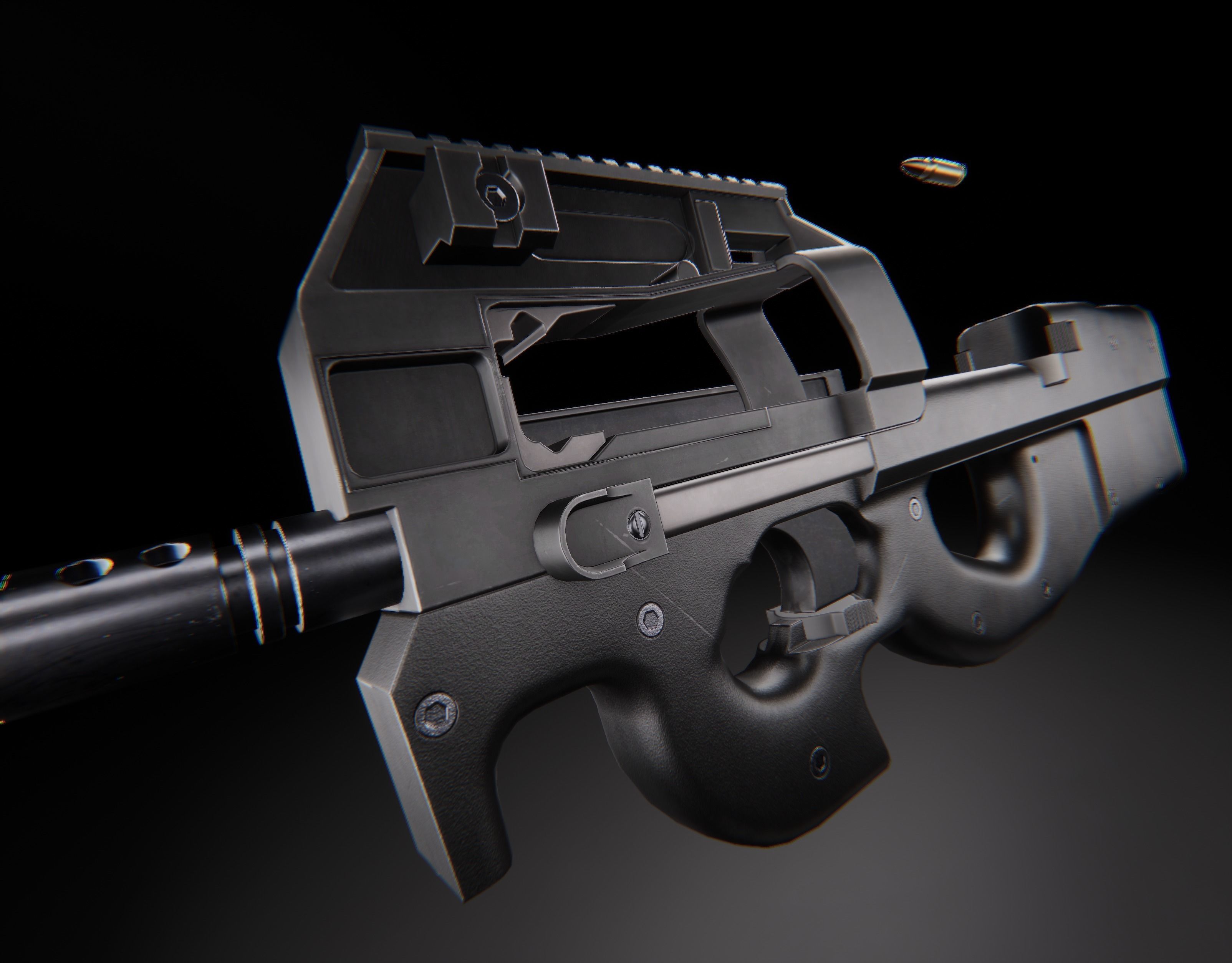 3D model AAA P90 Game Ready PBR VR / AR / low-poly | CGTrader