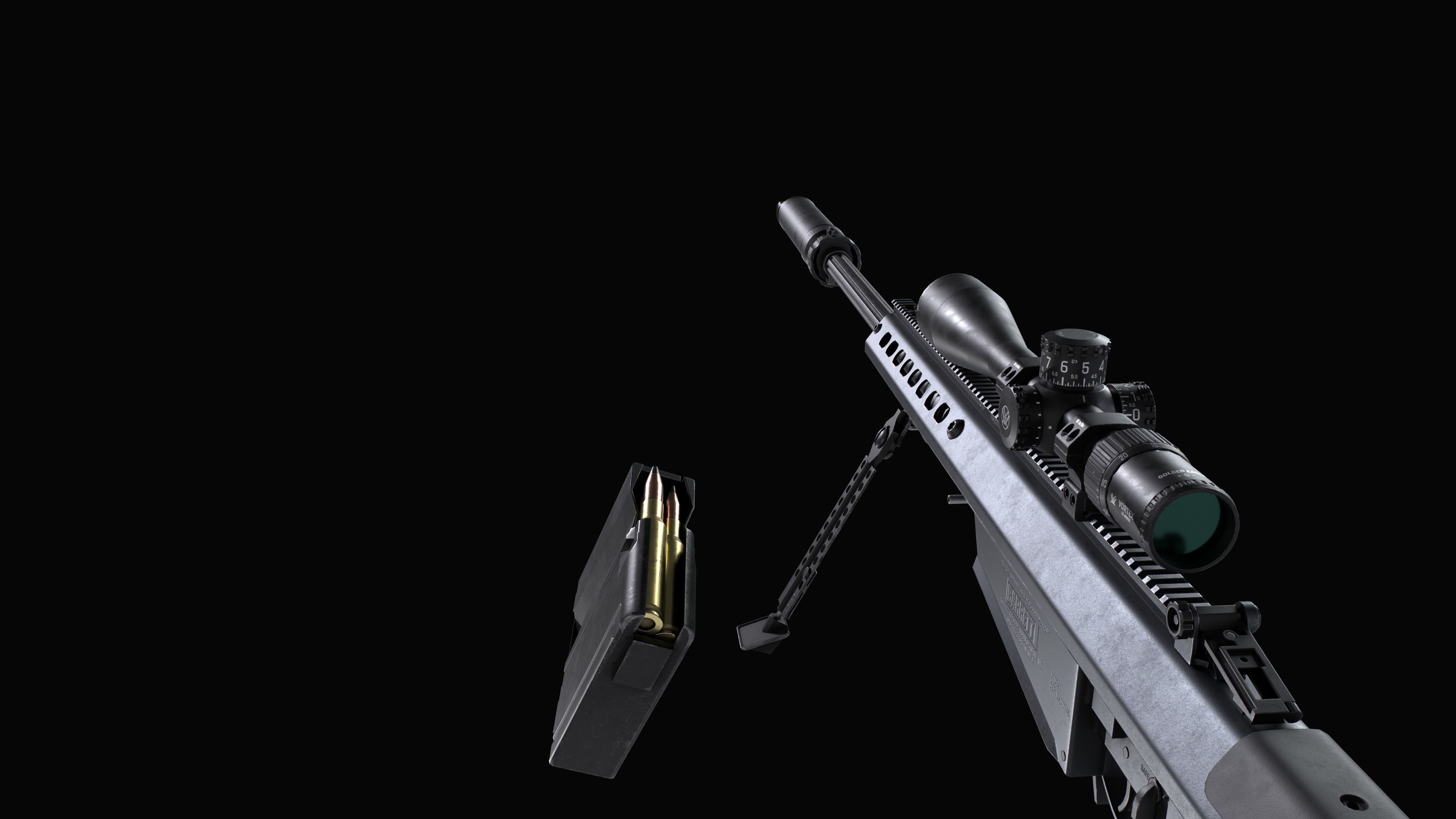 3D model Tactical Modular Anti materiel sniper rifle Barrett M107A1 VR ...