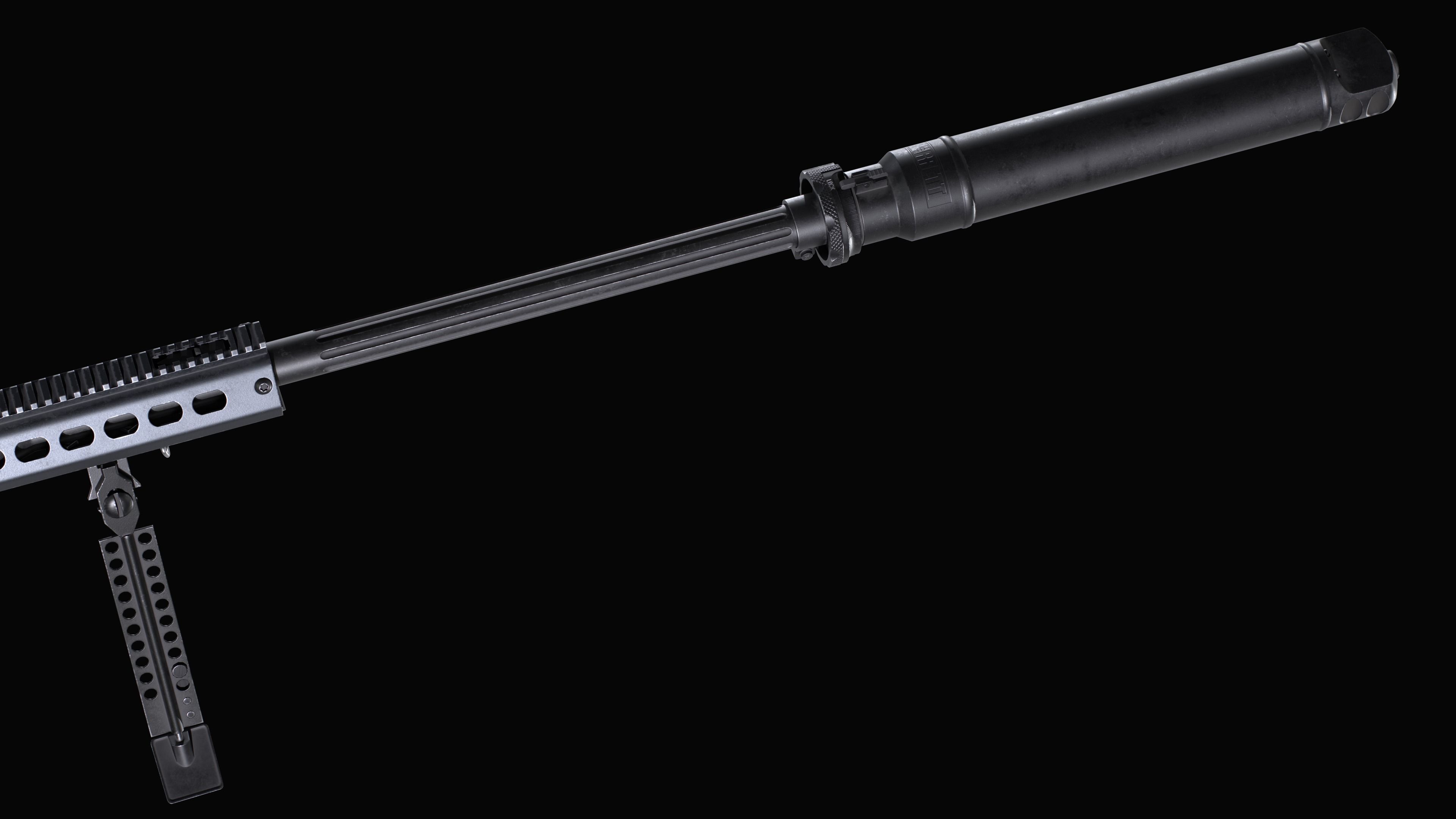 3D model Tactical Modular Anti materiel sniper rifle Barrett M107A1 VR ...