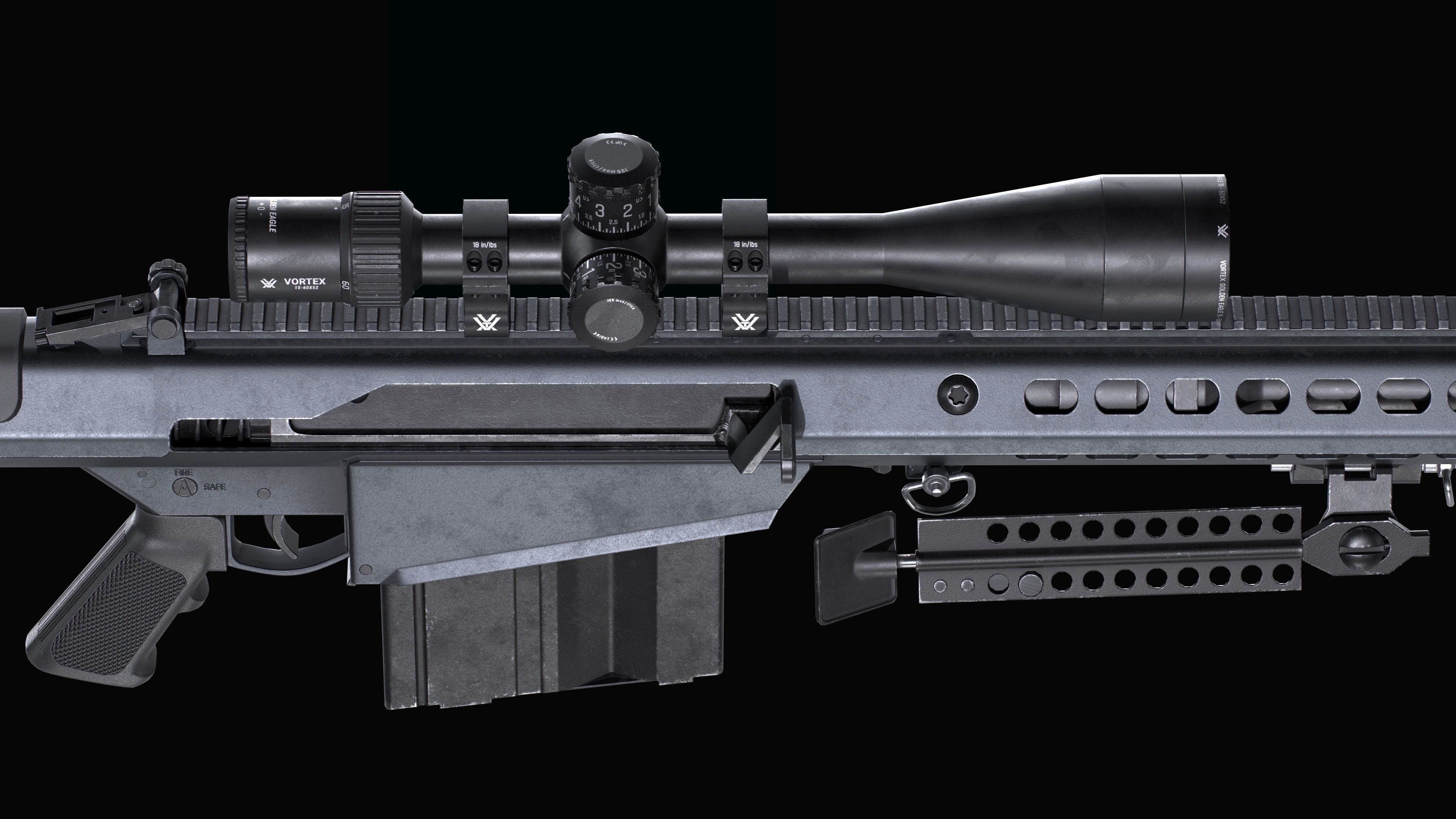 3D model Tactical Modular Anti materiel sniper rifle Barrett M107A1 VR ...