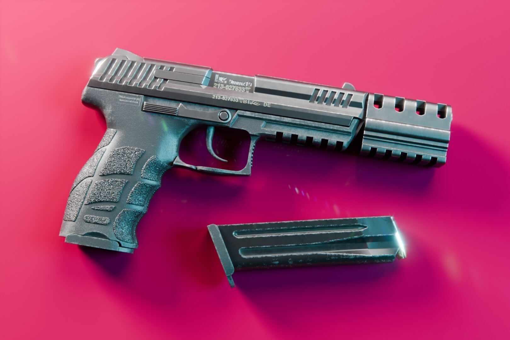 HK P30L free 3D model rigged | CGTrader