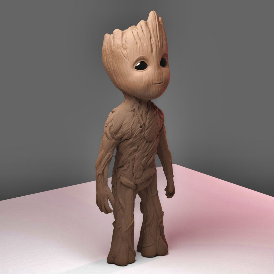 Baby groot body 3D model 3D printable | CGTrader