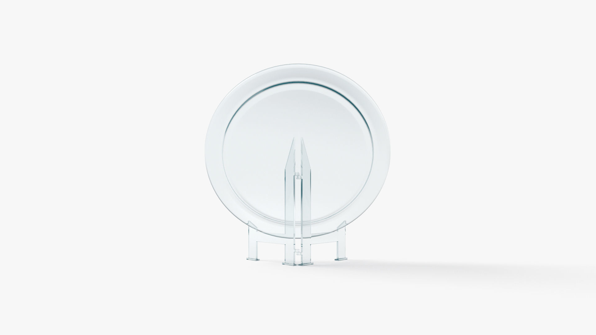 3D model Plate Glass Award Trophy - crystal plaque trophies on stand VR ...