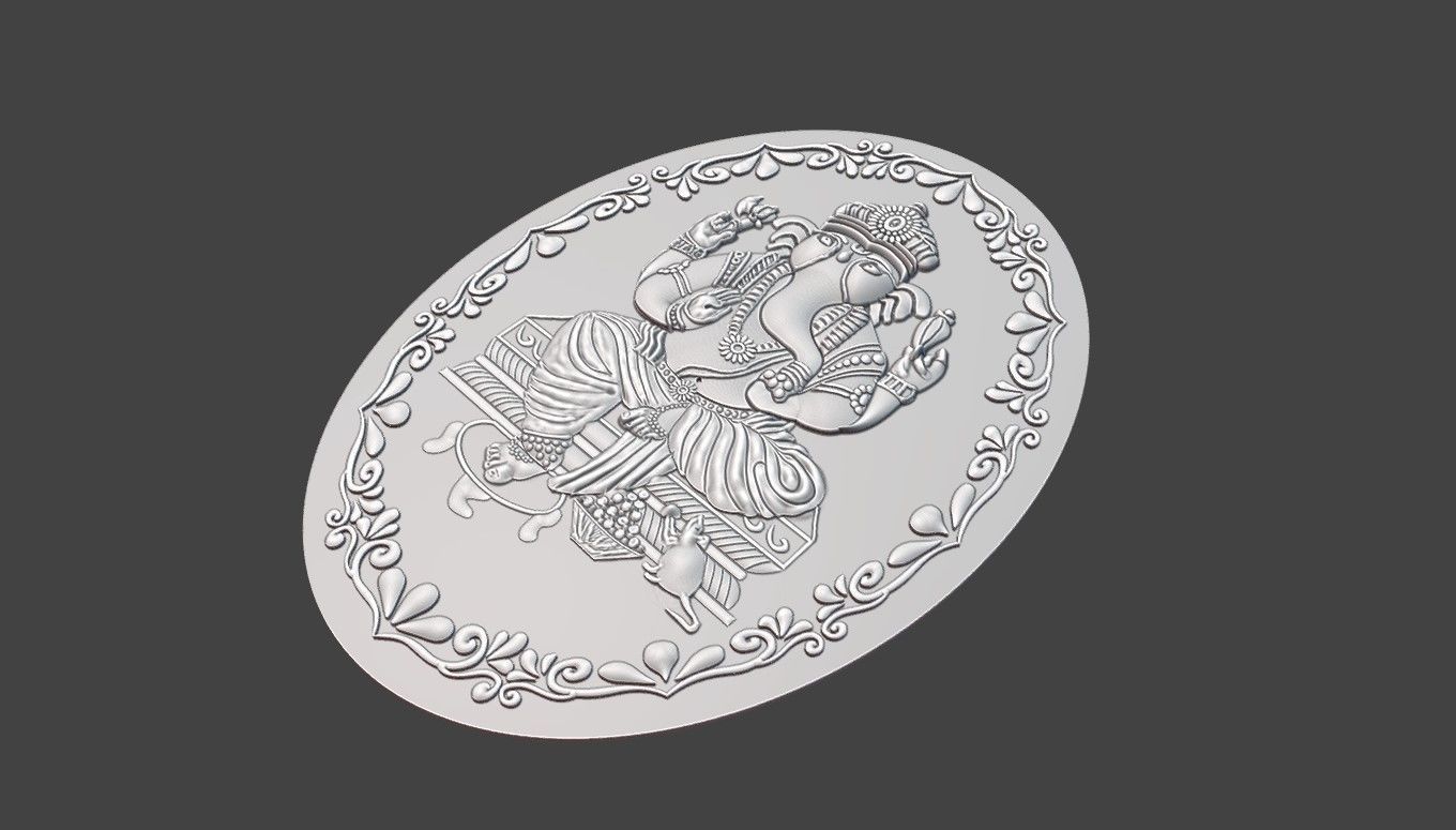 Lord Ganesh Ji Bas Relief Wooden cnc 3D model 3D printable | CGTrader