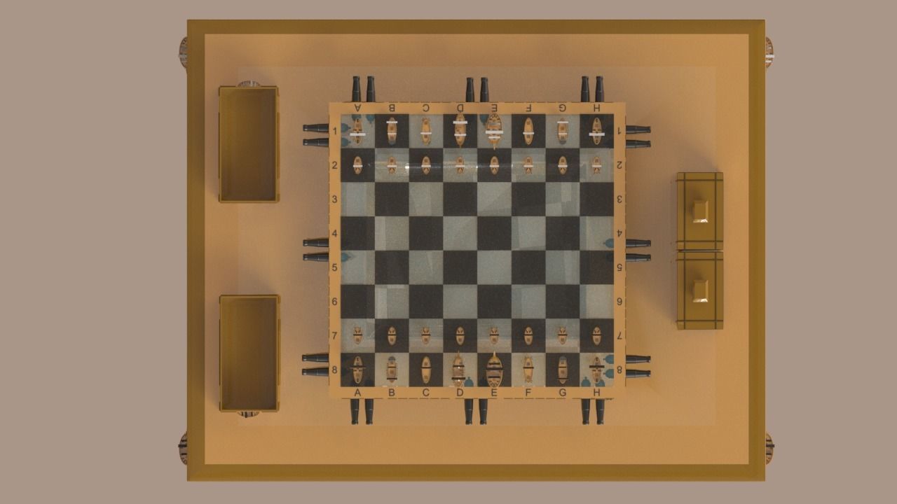 Chess board 3D model | CGTrader