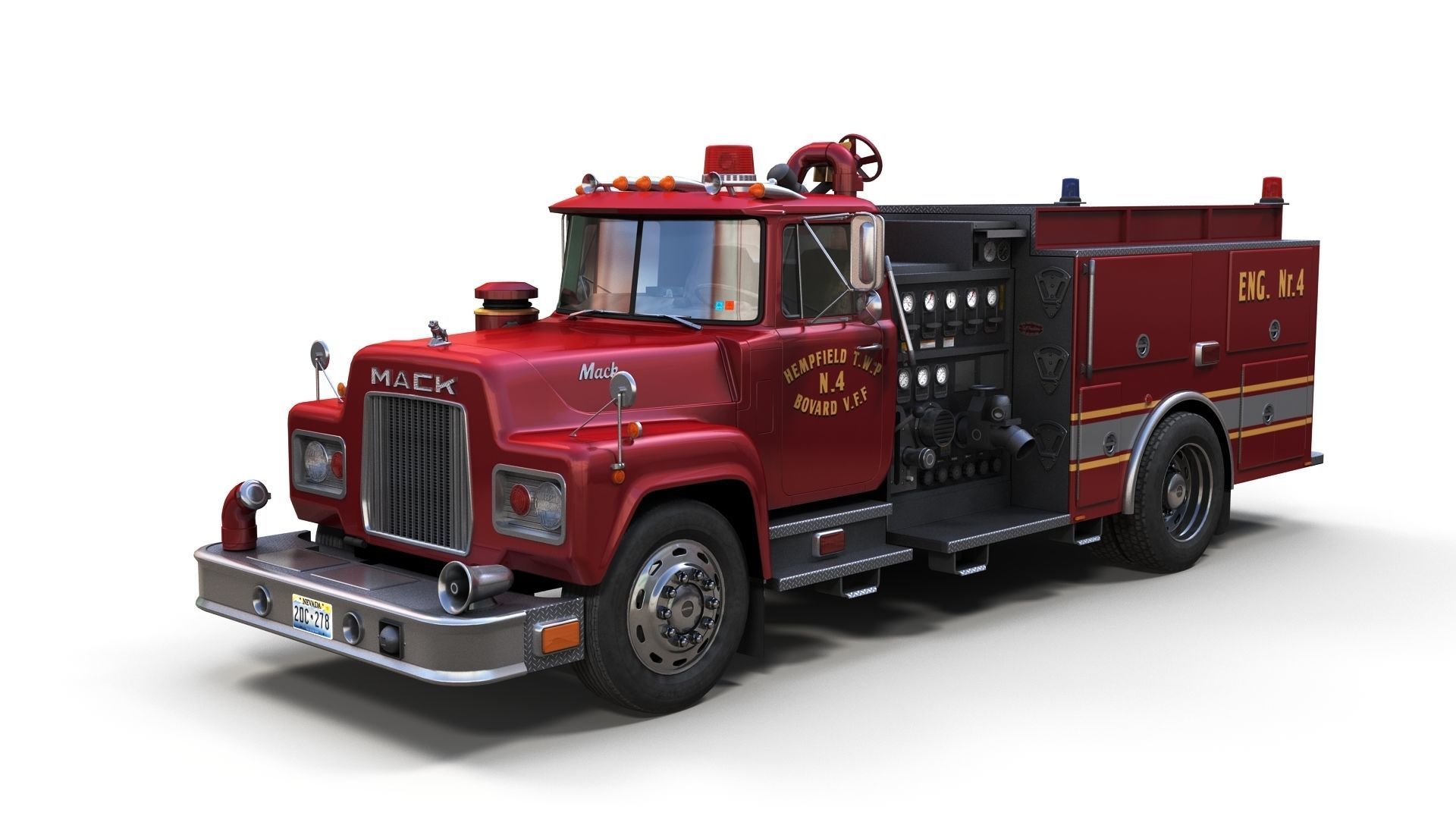 3D model Classic Fire truck VR / AR / low-poly | CGTrader