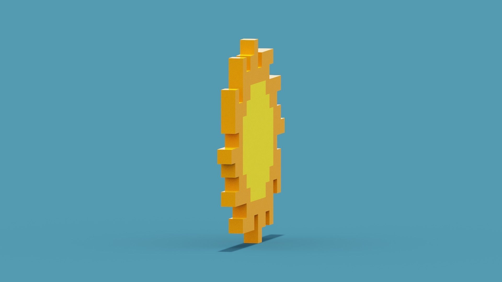 3D model Pixel Sun VR / AR / low-poly | CGTrader