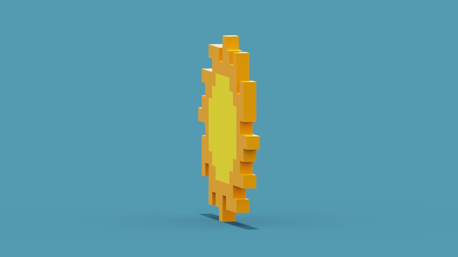 3D model Pixel Sun VR / AR / low-poly | CGTrader