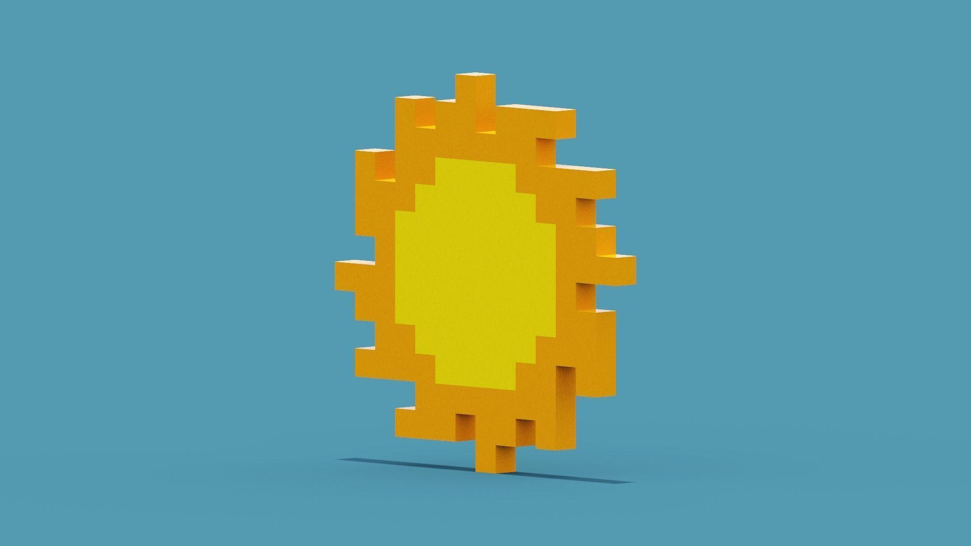 3D model Pixel Sun VR / AR / low-poly | CGTrader