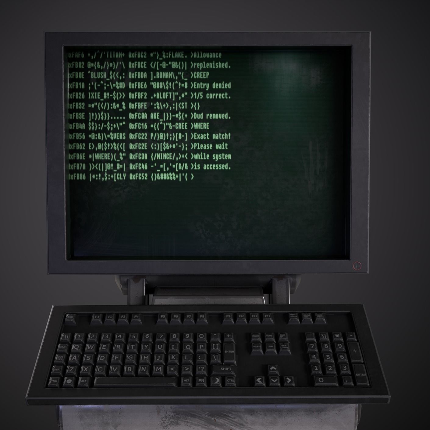 3D model A low-poly 3D model of a Computer panel equipment VR / AR ...