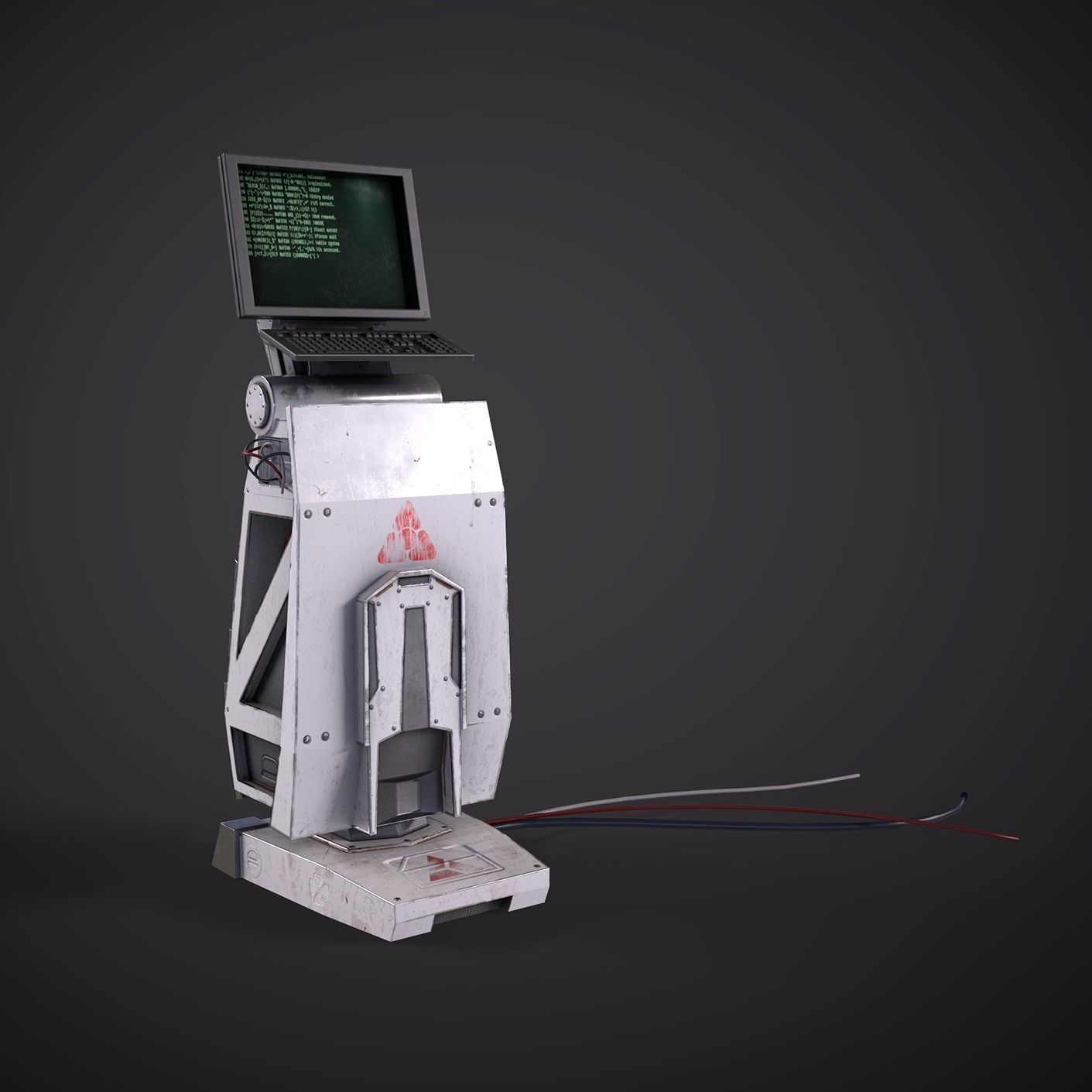 3D model A low-poly 3D model of a Computer panel equipment VR / AR ...