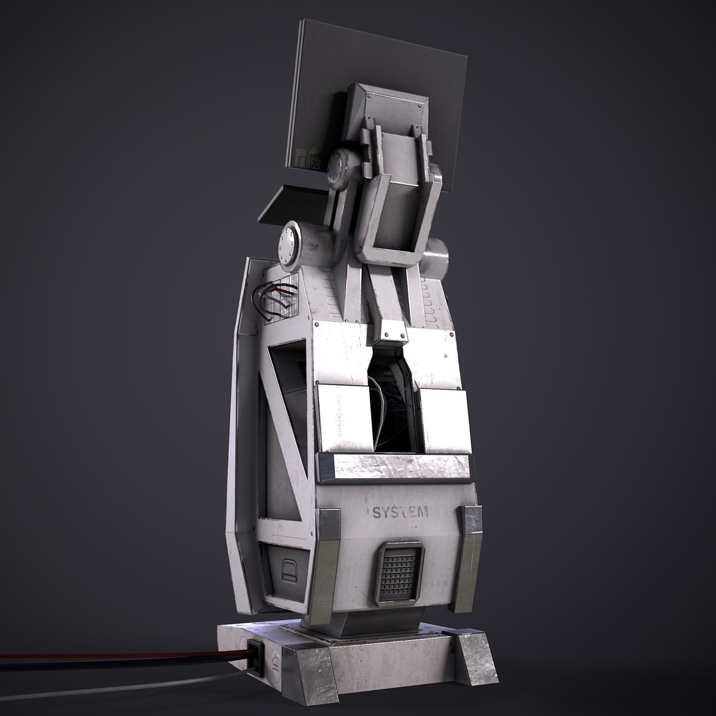 3D model A low-poly 3D model of a Computer panel equipment VR / AR ...