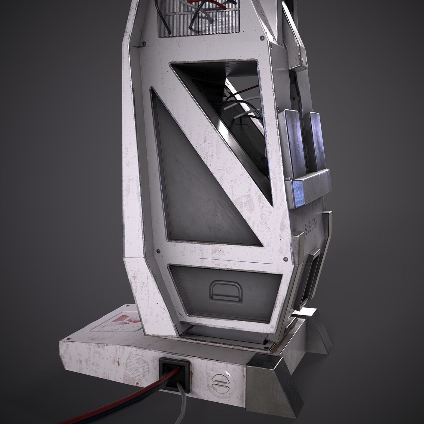 3D model A low-poly 3D model of a Computer panel equipment VR / AR ...