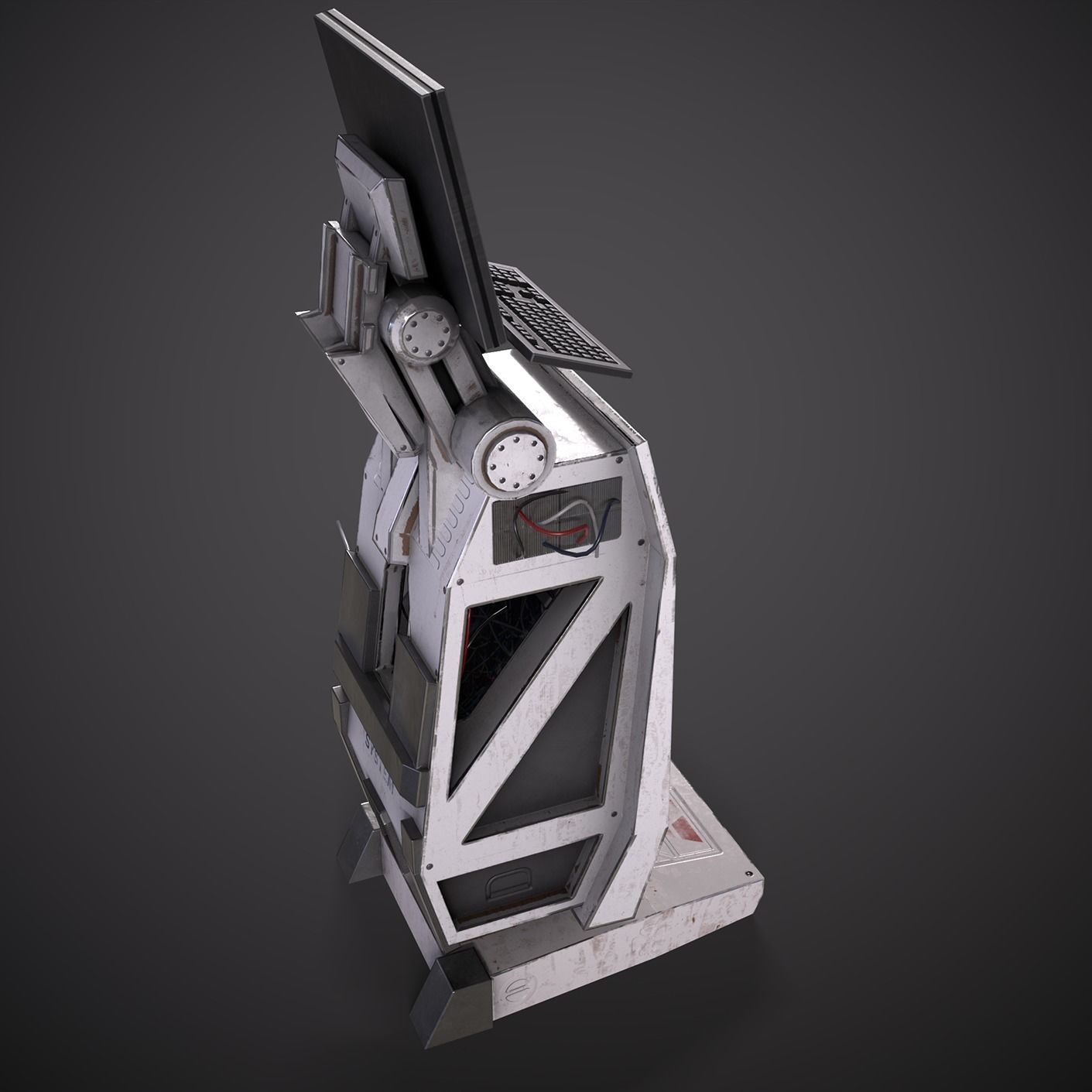 3D model A low-poly 3D model of a Computer panel equipment VR / AR ...