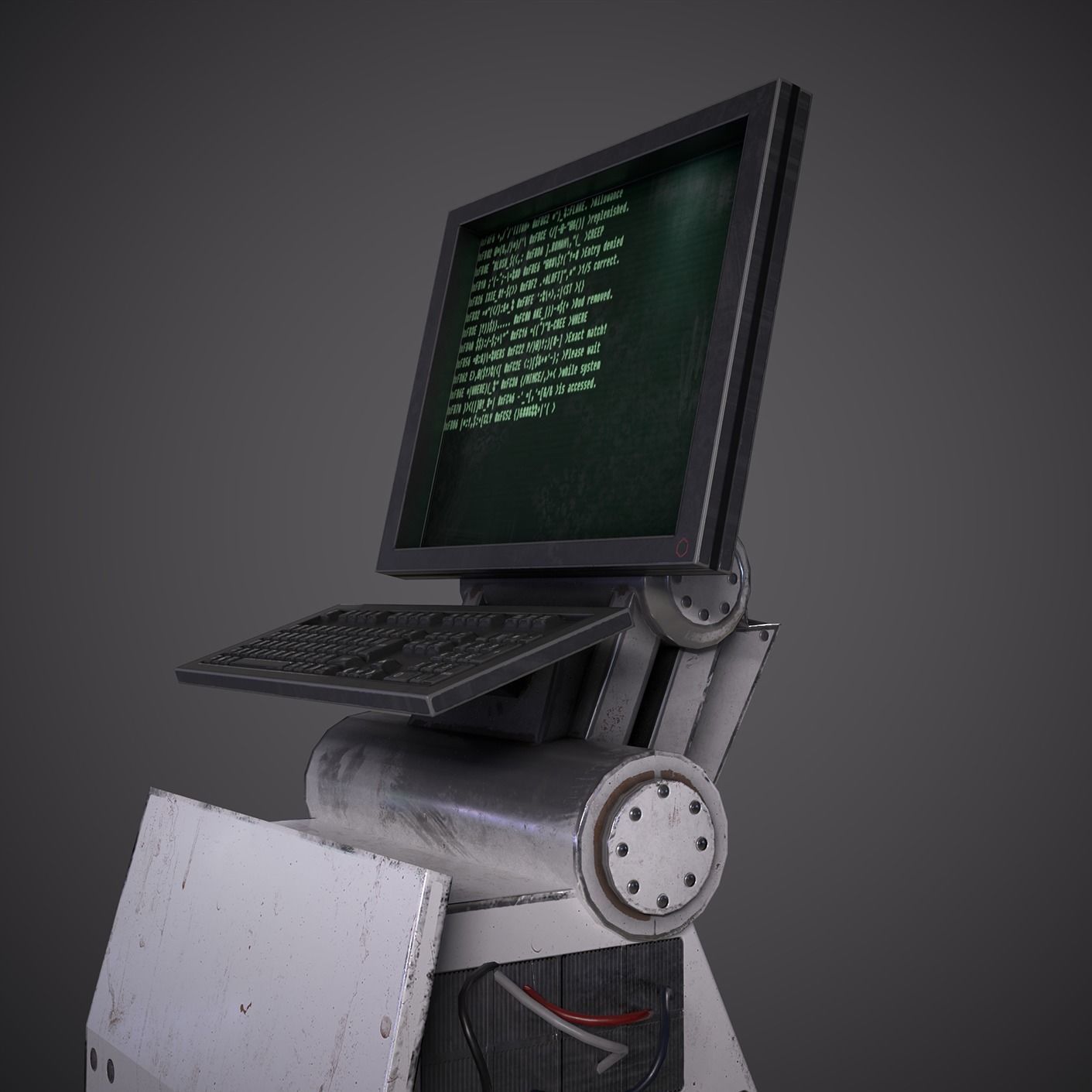 3D model A low-poly 3D model of a Computer panel equipment VR / AR ...