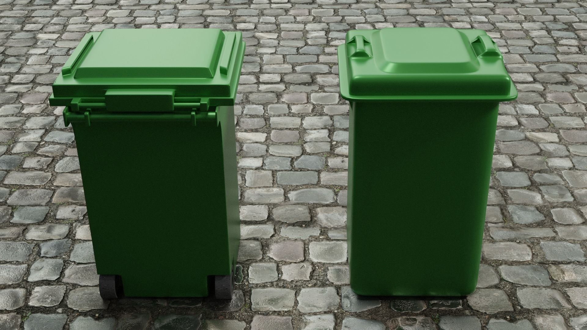 2 trash cans 3D model | CGTrader