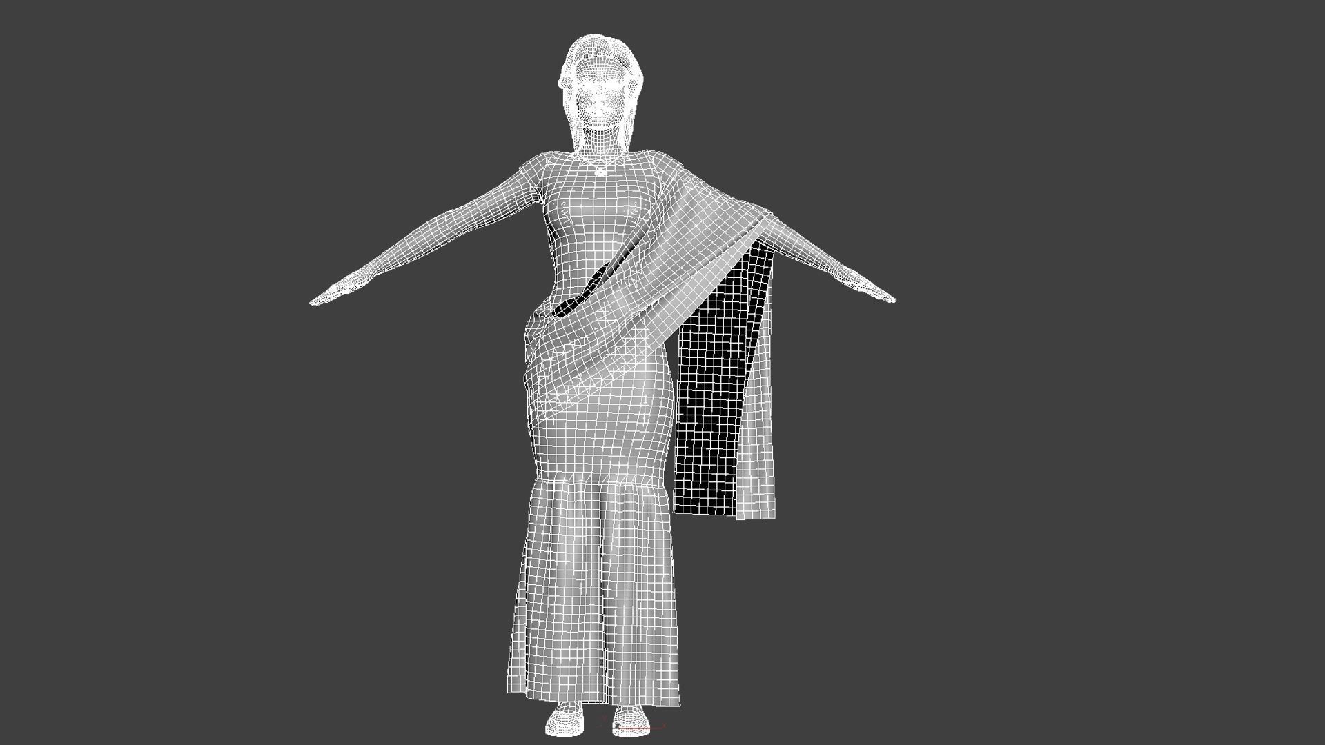 3D model Indian Woman in saree VR / AR / low-poly | CGTrader