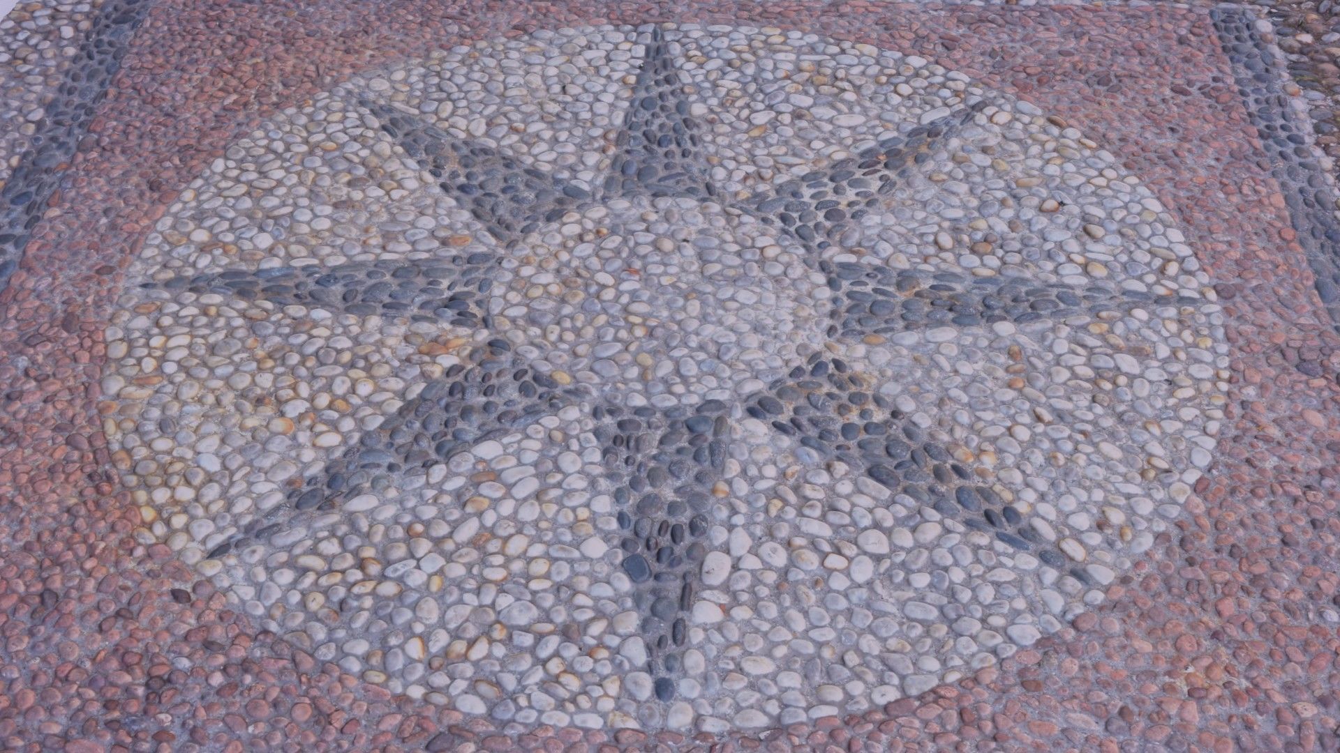 Pebble stone mosaic sidewalk raw scan 3D model | CGTrader