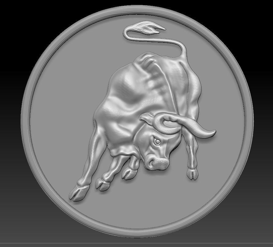 lamborghini coin II Bull coin 3D model 3D printable | CGTrader