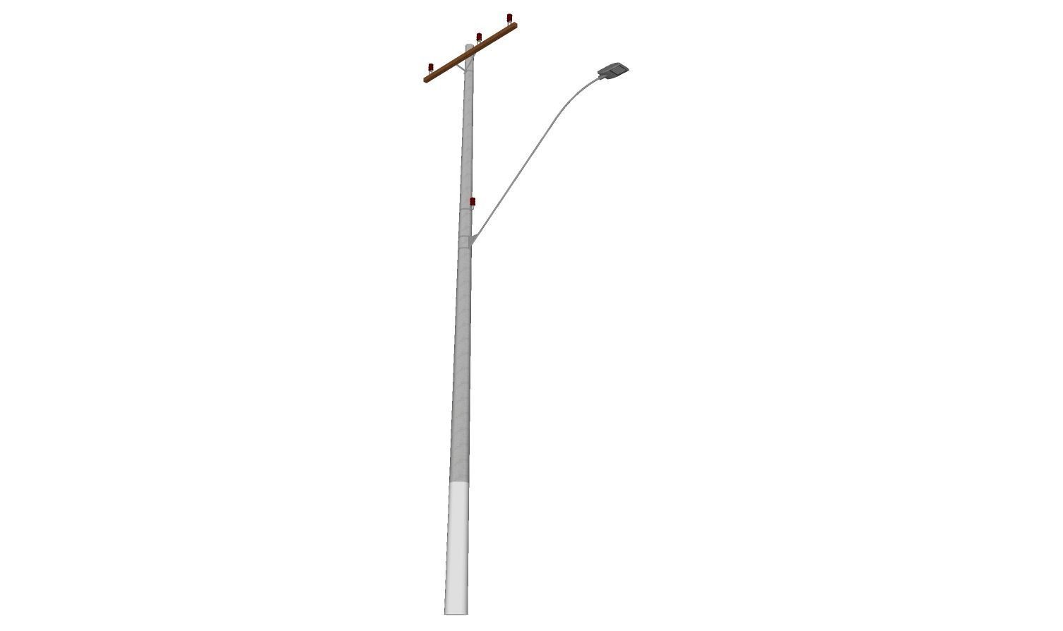 Concrete Lamp Post - Light Pole - Light Post - Street Light 42 3D model ...