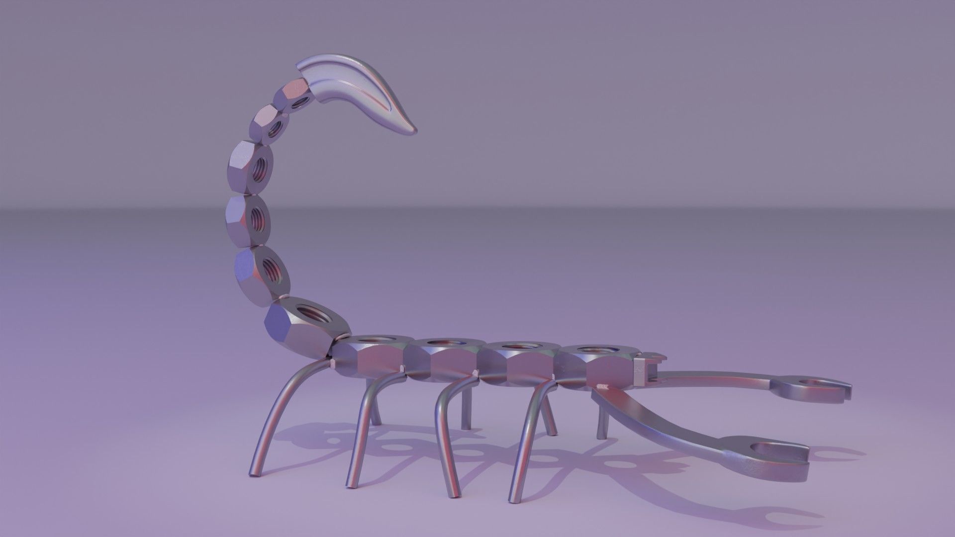 3D model Scorpion metal art VR / AR / low-poly | CGTrader