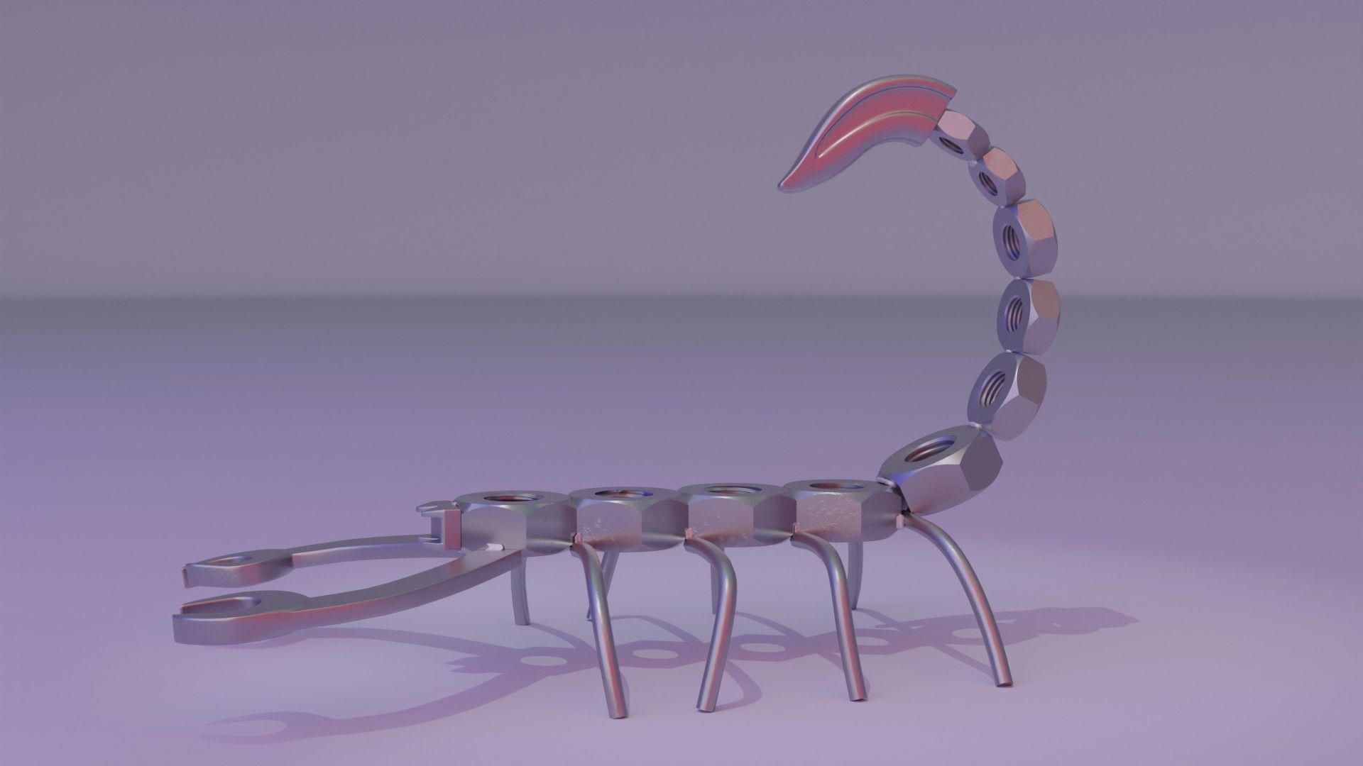 3D model Scorpion metal art VR / AR / low-poly | CGTrader