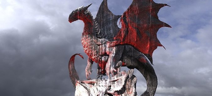 Serafim Curved Dragon 3D model | CGTrader