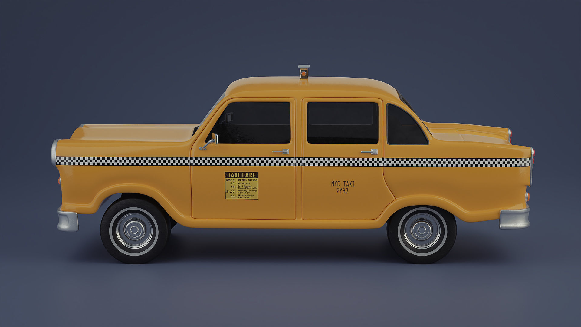 Stylized Taxi Cab Model 3D model | CGTrader