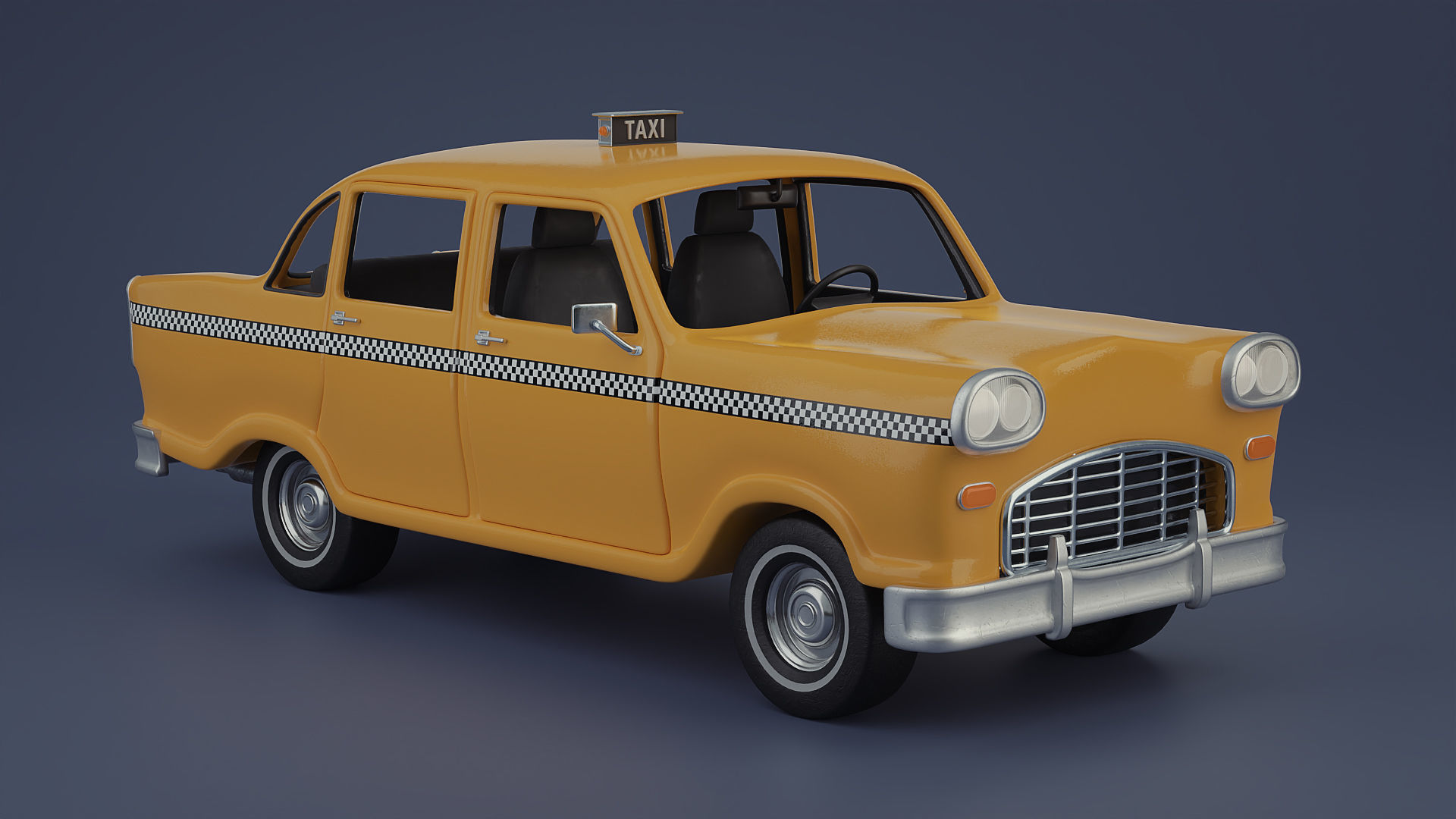 Stylized Taxi Cab Model 3D model | CGTrader