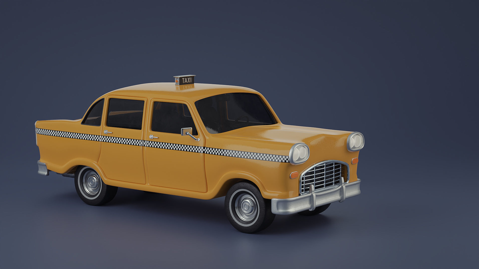 Stylized Taxi Cab Model 3D model | CGTrader