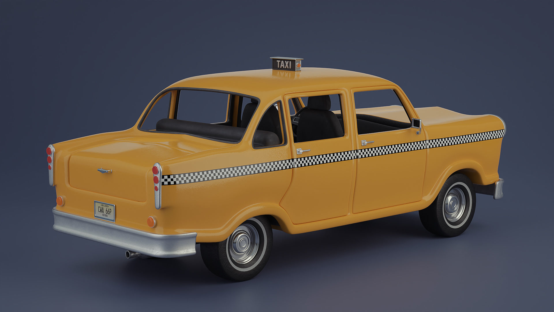 Stylized Taxi Cab Model 3D model | CGTrader