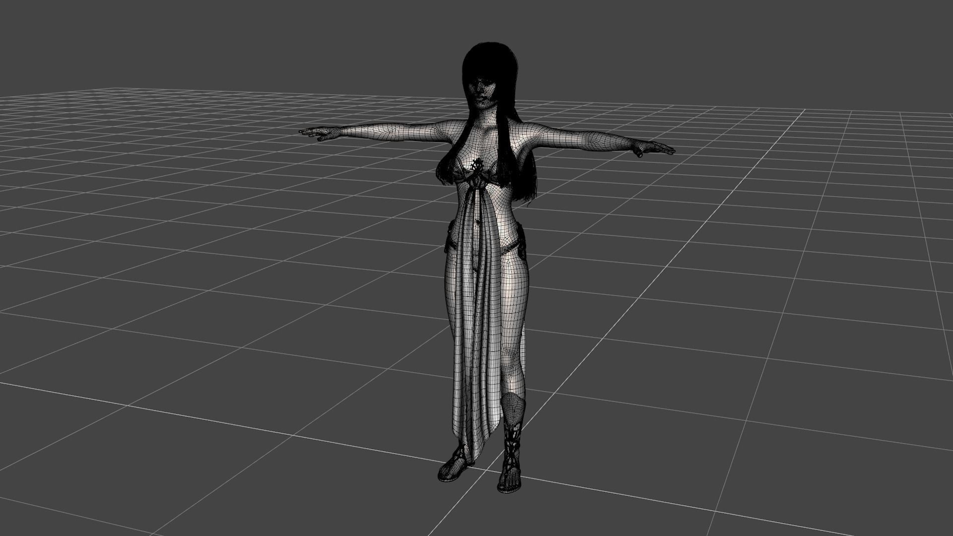 3d Model Fantasy Woman Game Ready Vr Ar Low Poly Cgtrader