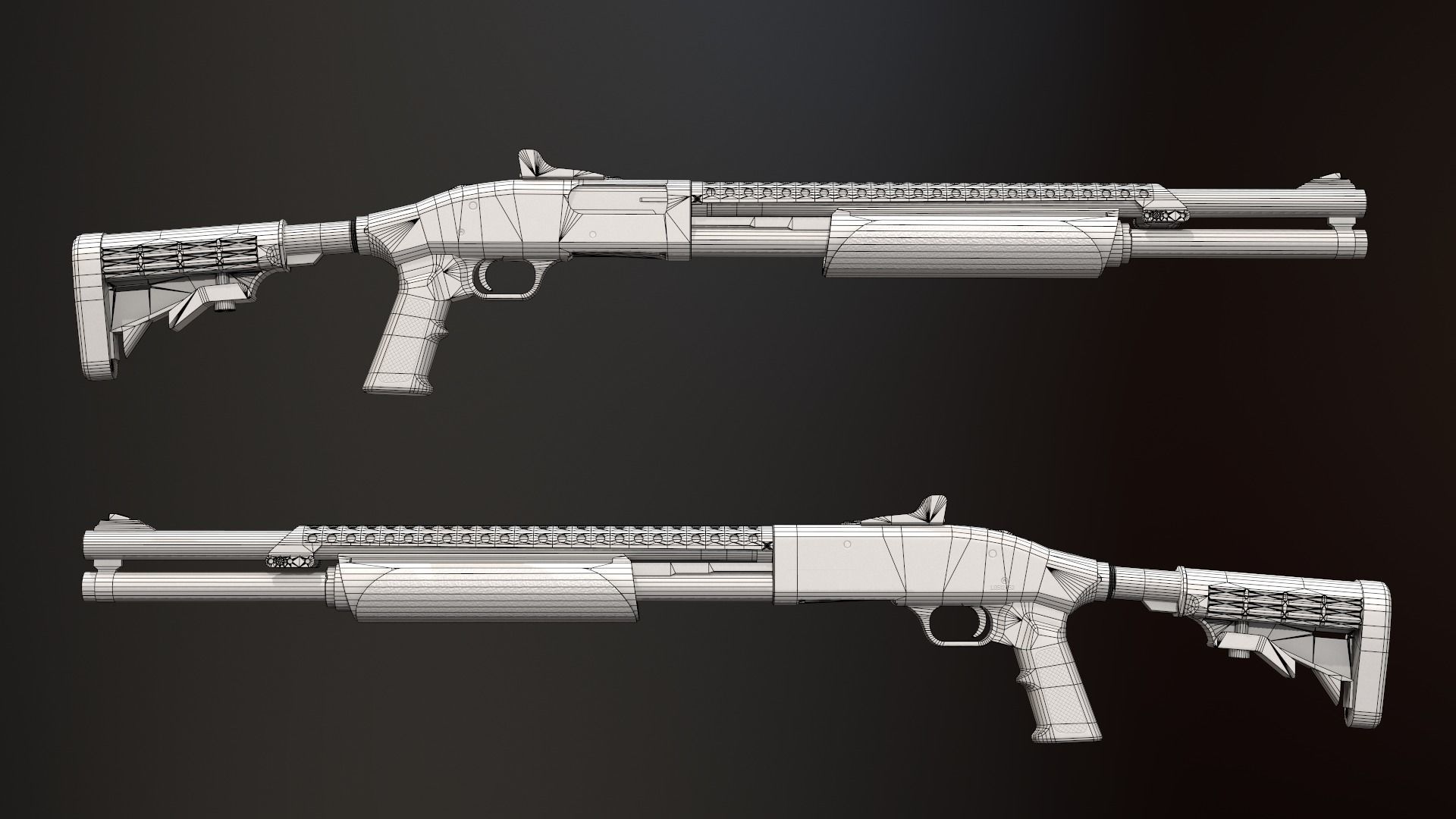3D model Shotgun VR / AR / low-poly | CGTrader
