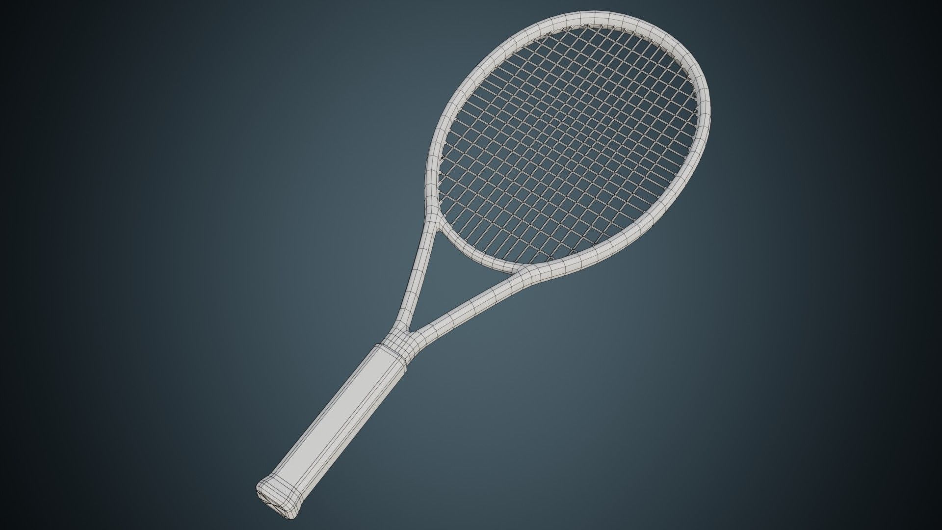 3D model Tennis Racquet 1B VR / AR / low-poly | CGTrader
