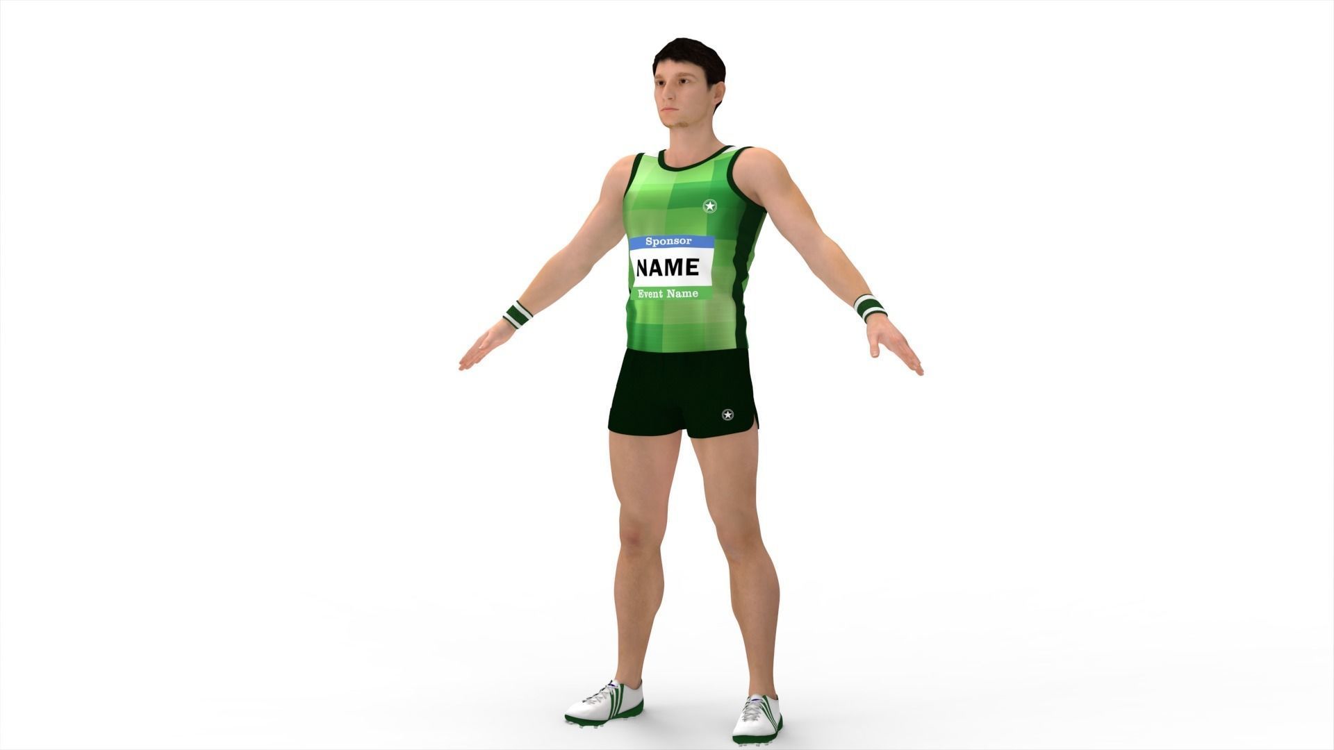 Marathon runner 3D model rigged | CGTrader