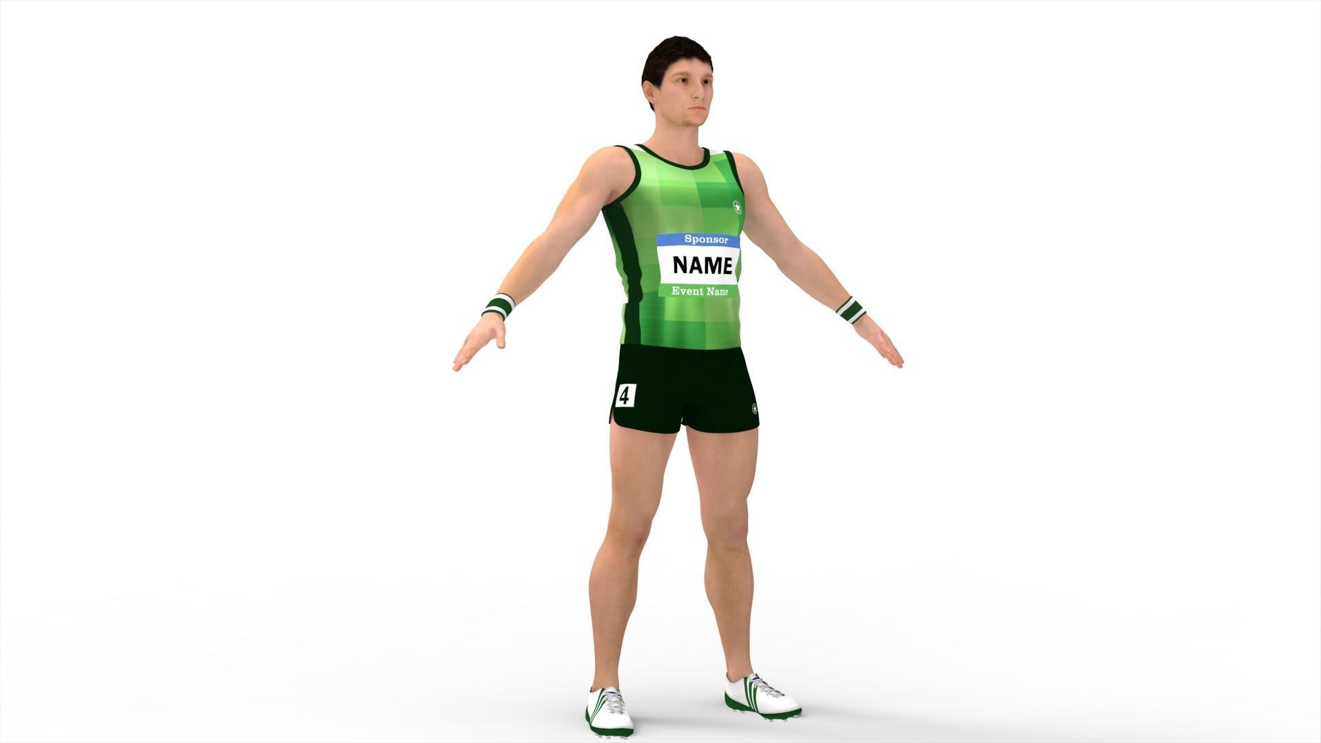 Marathon runner 3D model rigged | CGTrader