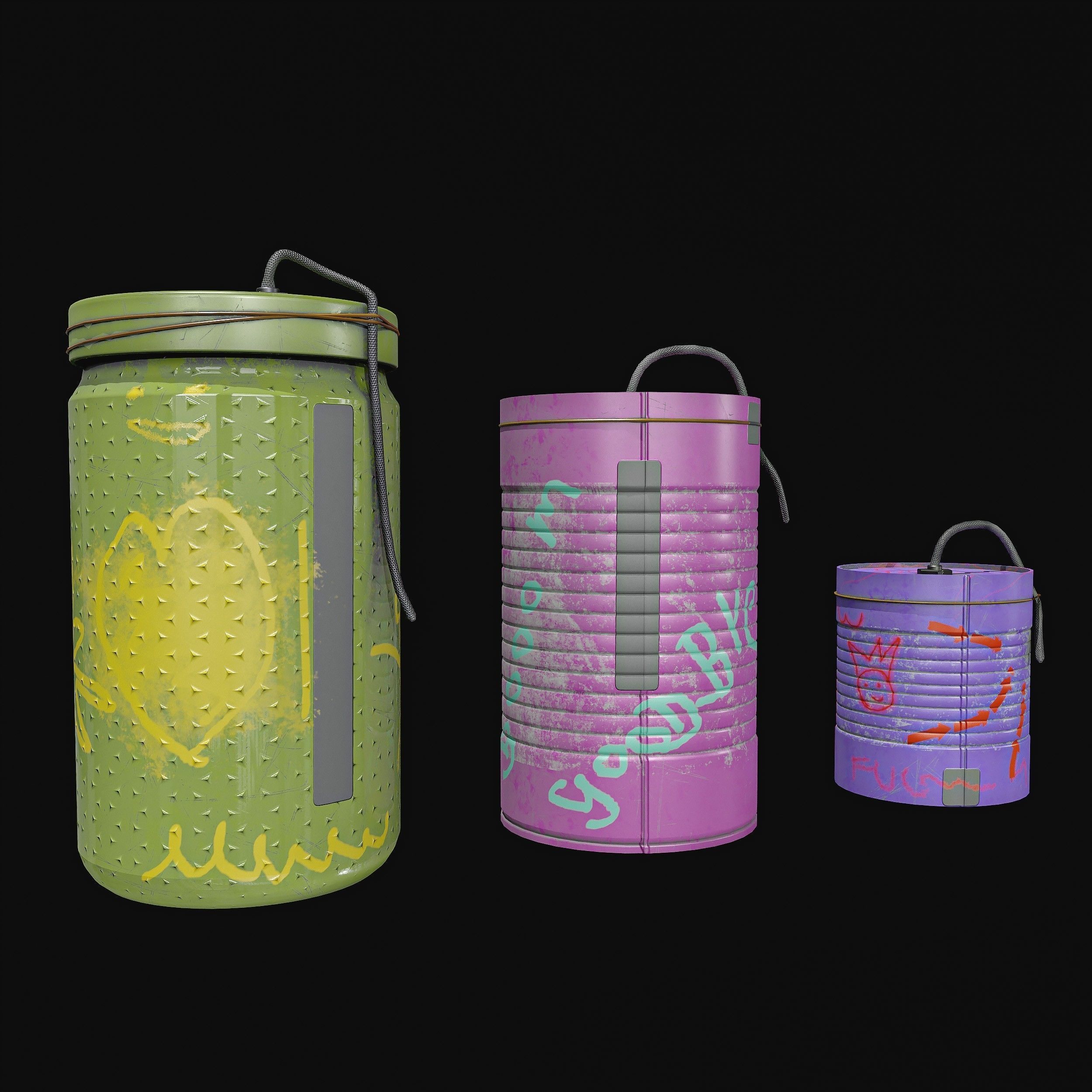 3D model Tin Grenade Bomb Pack VR / AR / low-poly | CGTrader