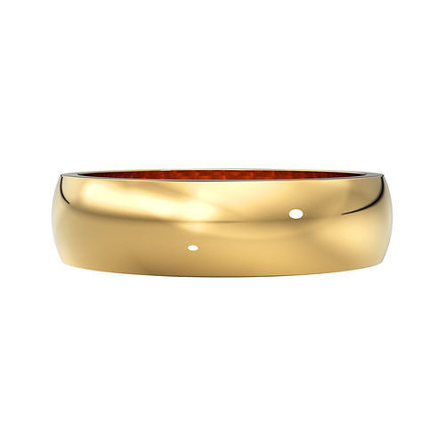 5mm Simple Solid Gold Wedding Band 3D model 3D printable | CGTrader