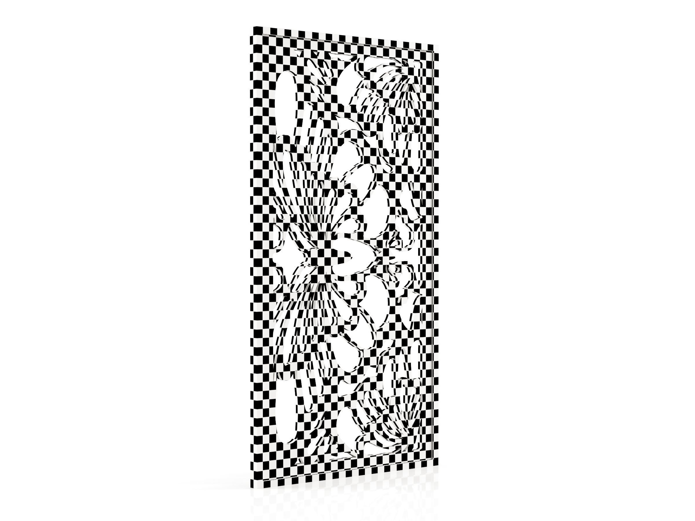 Decorative Pattern CNC Wall Partition 3d Panel 003 free 3D model | CGTrader