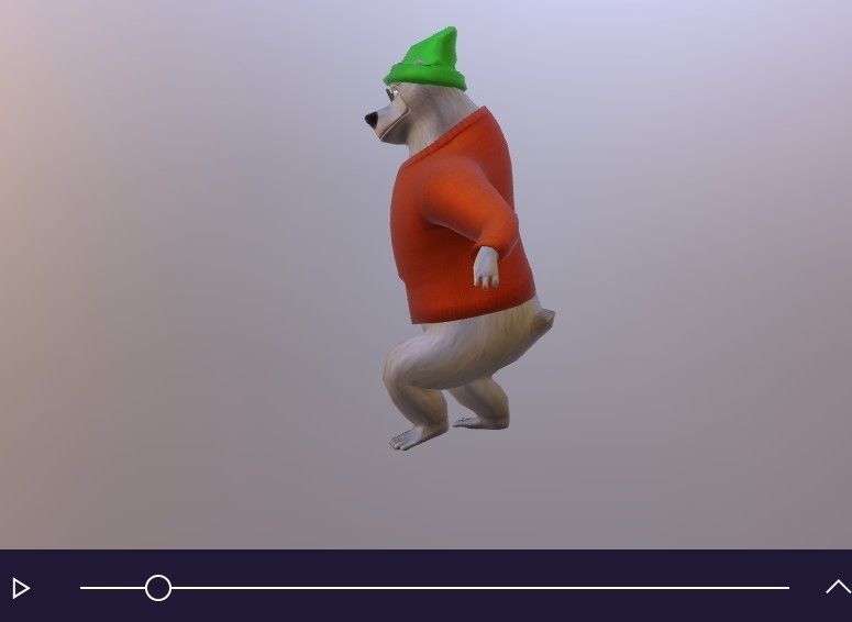 3D model Bear Dancing Hip Hop VR / AR / low-poly | CGTrader