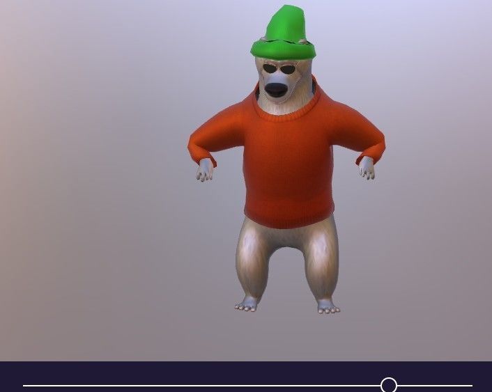 3D model Bear Dancing Hip Hop VR / AR / low-poly | CGTrader