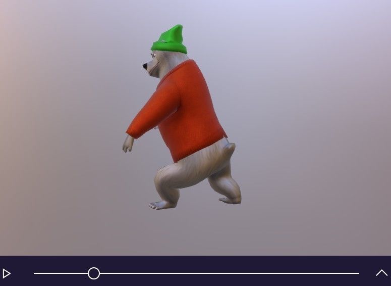 3D model Bear Dancing Hip Hop VR / AR / low-poly | CGTrader