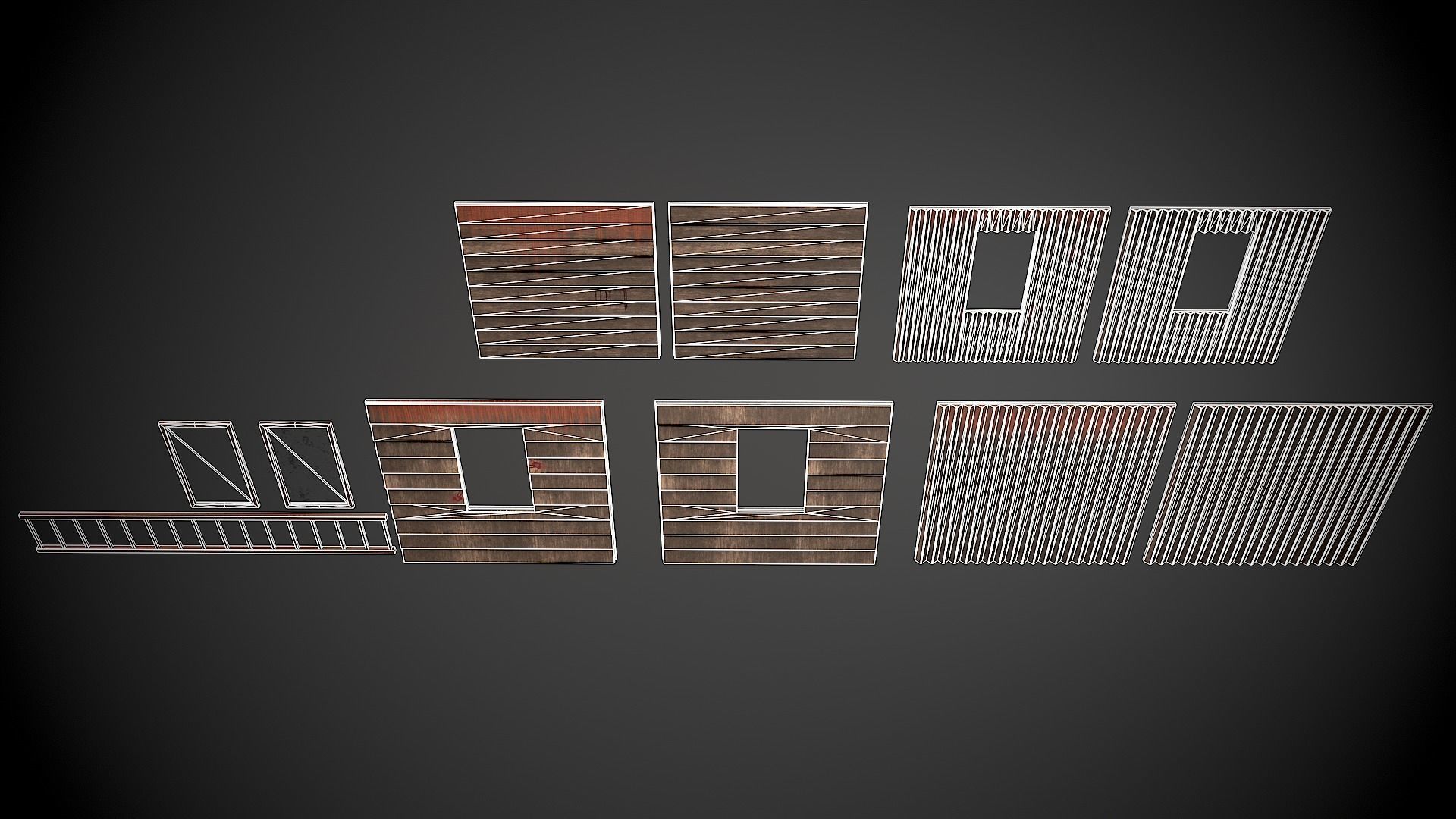 Modular House Front Abadoned Building free VR / AR / low-poly 3D model ...