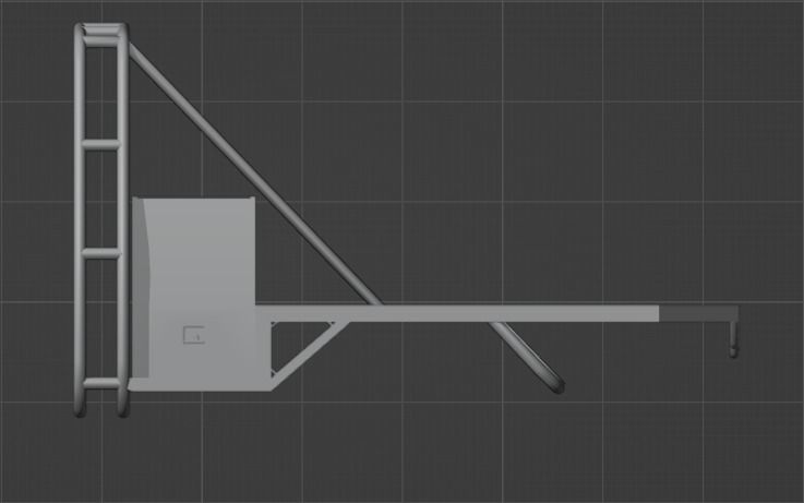 3D model Low Poly Nissian GQ Patrol Flamin Tray 4x4 Truck VR / AR / low ...