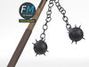 Twin ball flail medieval weapon 3D model | CGTrader