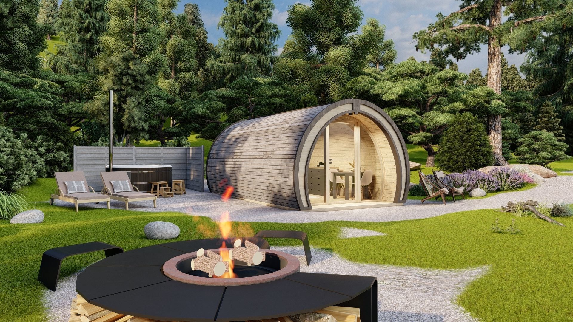 barrel glamping pod basic plan blue print DIY 3D model | CGTrader